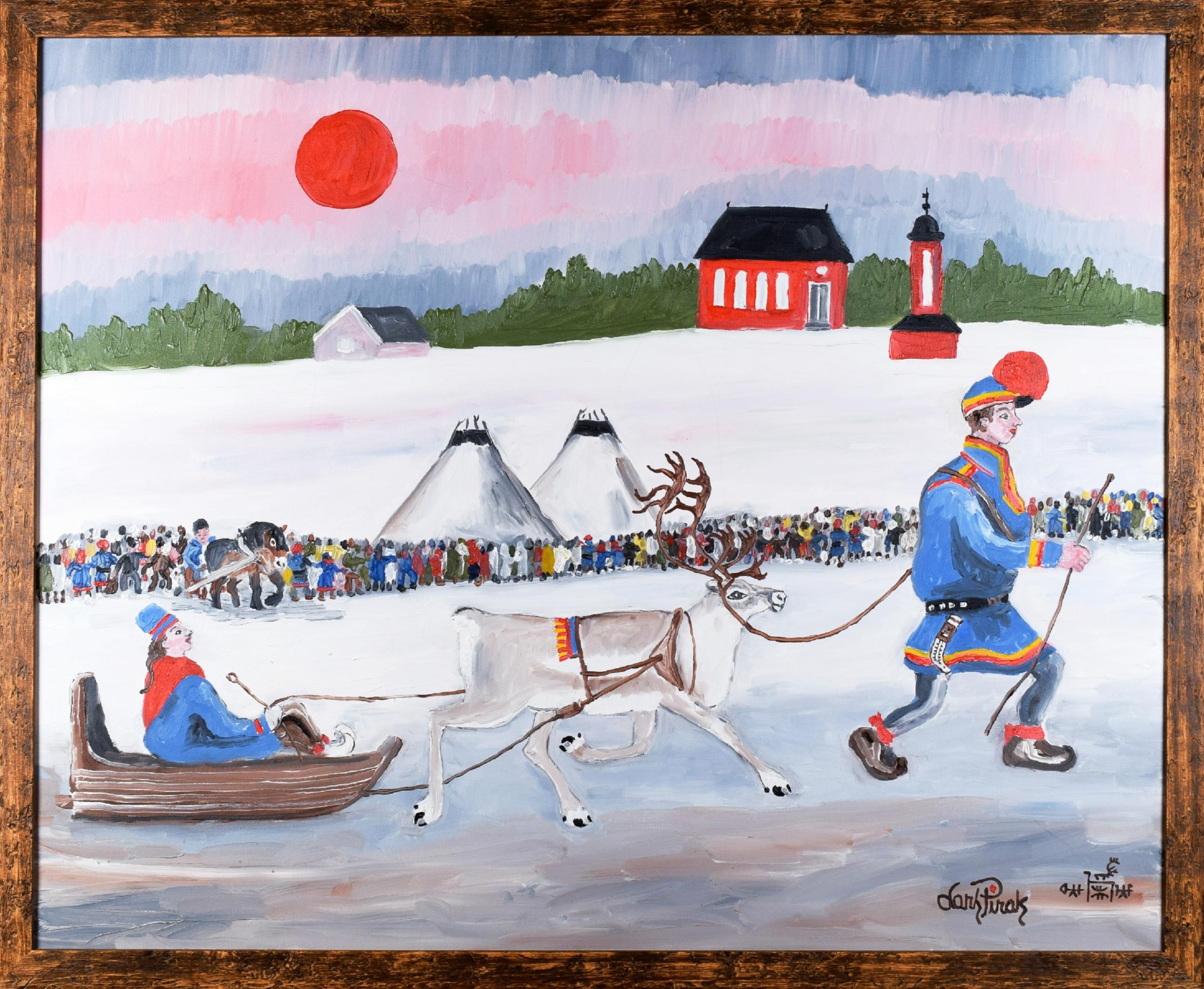 Lars Pirak | Motif from Jokkmokk's market | MutualArt