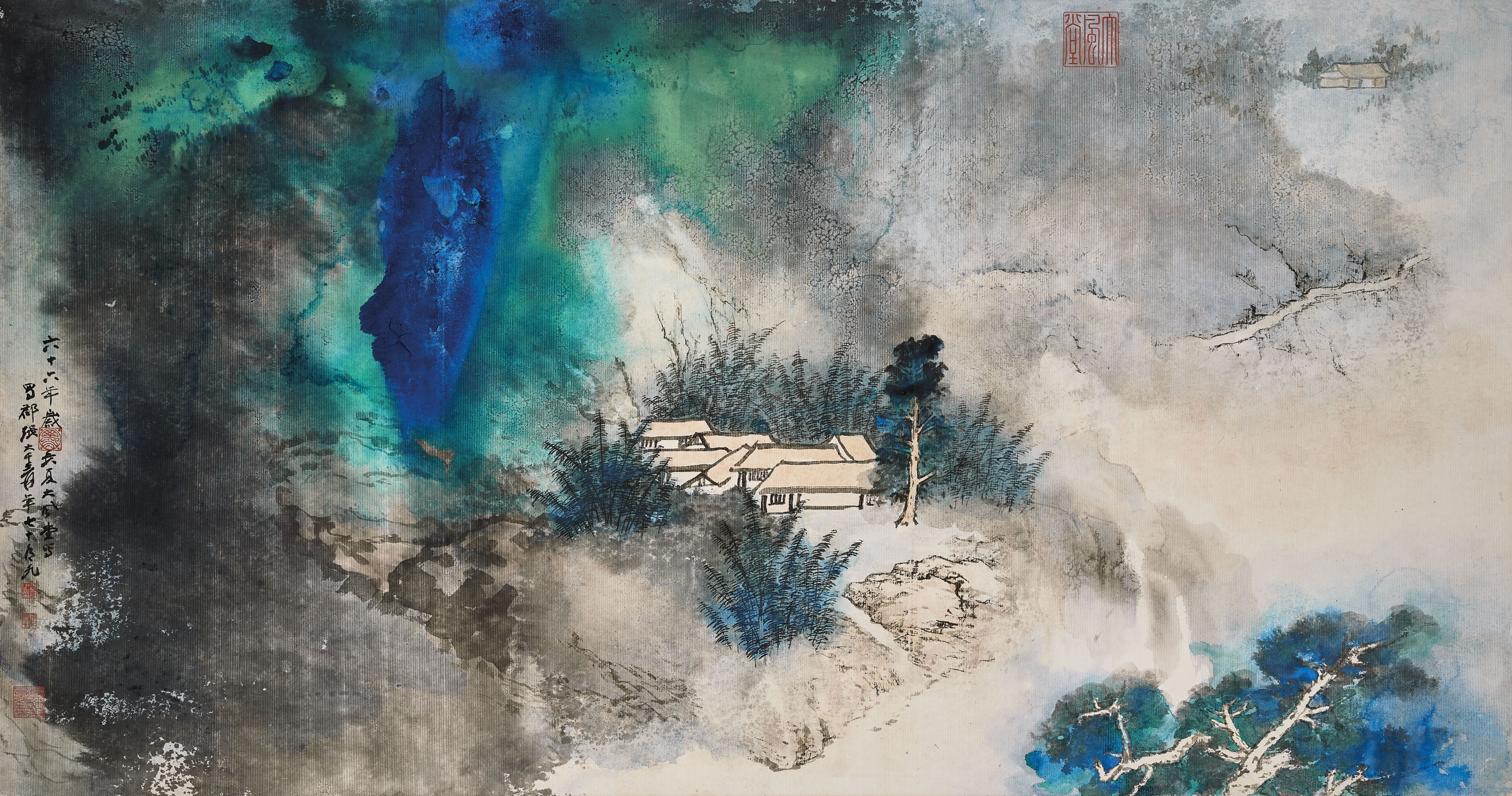 Zhang Daqian | Retreat in the Bamboo Grove (1977) | MutualArt