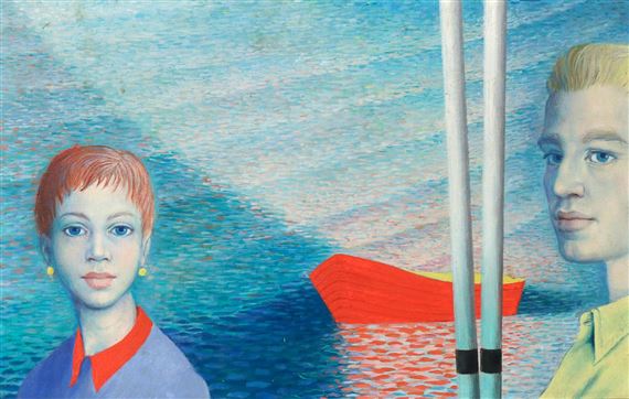 Colleen Browning | Figures with boat | MutualArt