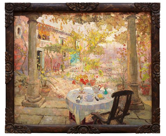 Adrien Jean Le Mayeur de Merprés | Ni Pollok on Balcony | MutualArt