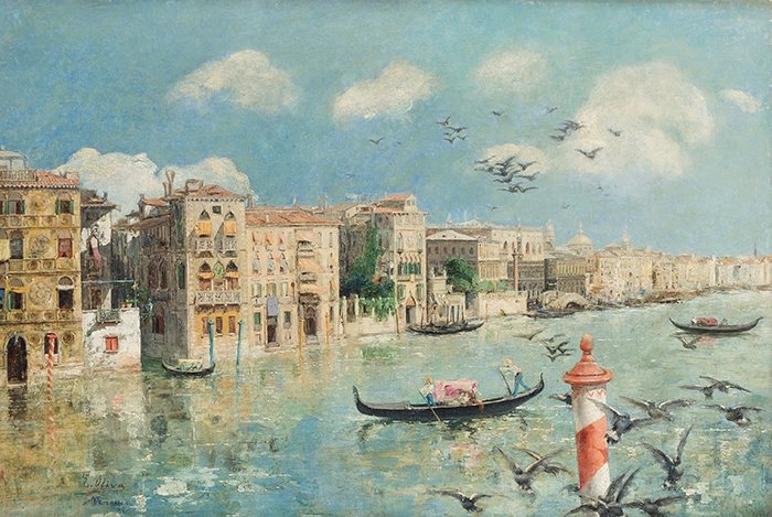 Eugenio Oliva y Rodrigo | “Vista del Gran Canal de Venecia | MutualArt