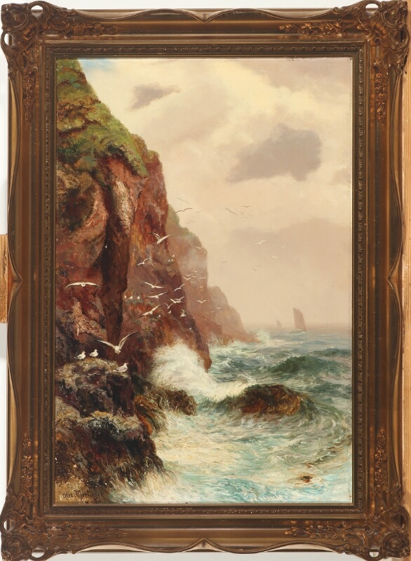 Alex Mortimer | Coastal scenery with seagulls and sail ships in the ...