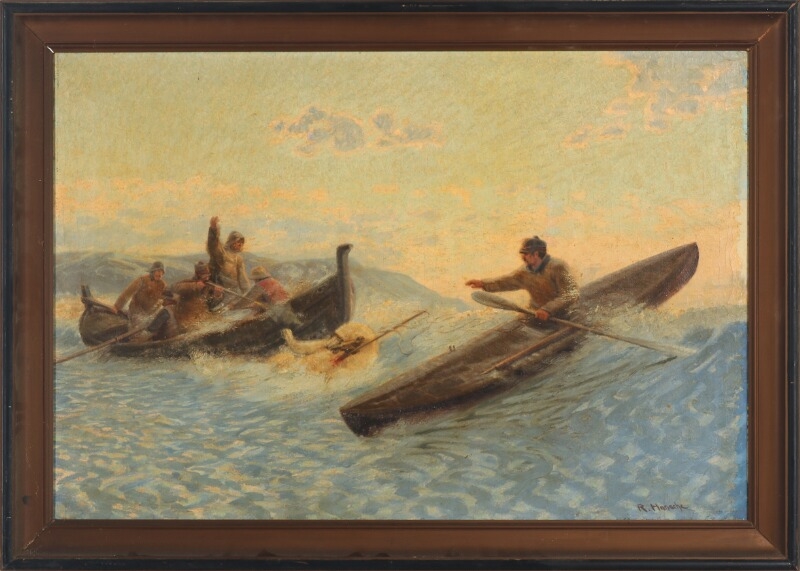 Reinhold Hansche | A polar bear hunt | MutualArt