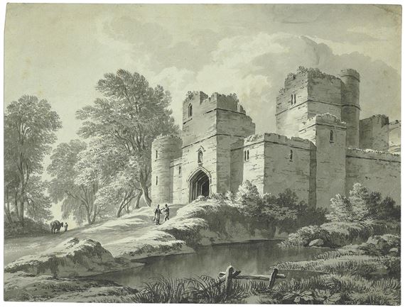 John Glover | View of a castle and figures | MutualArt