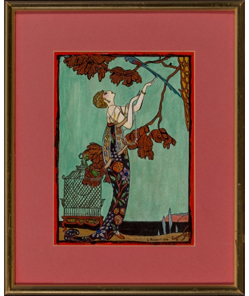 Georges Barbier | Bas-relief of Nijinsky holding a Greek vase from L ...
