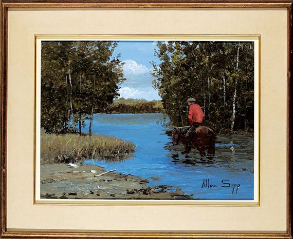 Allen Sapp | Untitled - Stop for a Drink | MutualArt