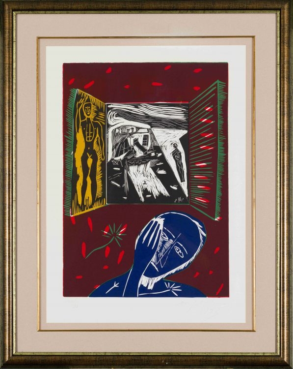 Mimmo Paladino | View through Shuttered Window (1993) | MutualArt