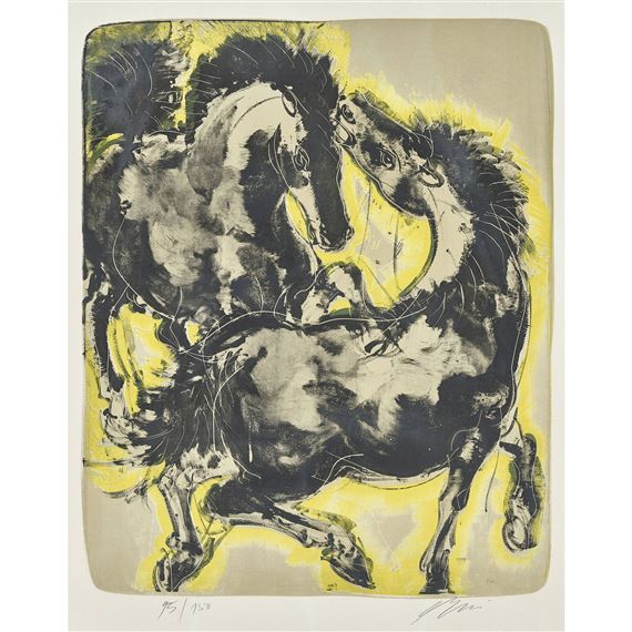 Hans Erni | Zwei Pferde | MutualArt