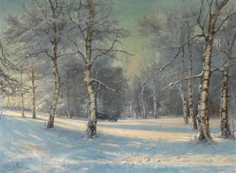 Karl Rosen | Winter Forest (1910) | MutualArt