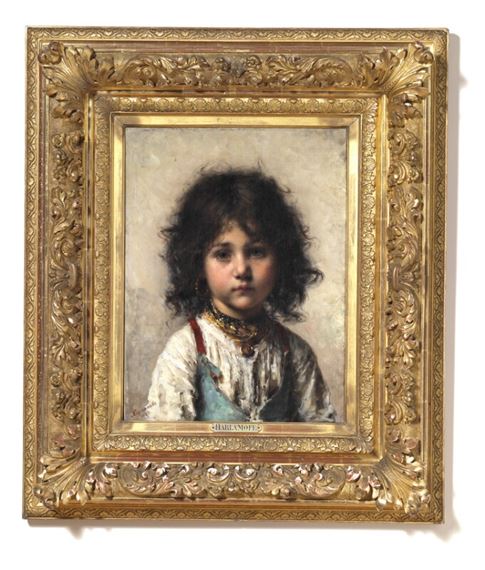 Alexej Harlamoff | A young girl (1887) | MutualArt