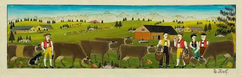 Hermann Naef | Taking the cattle to higher pasture before Säntis ...
