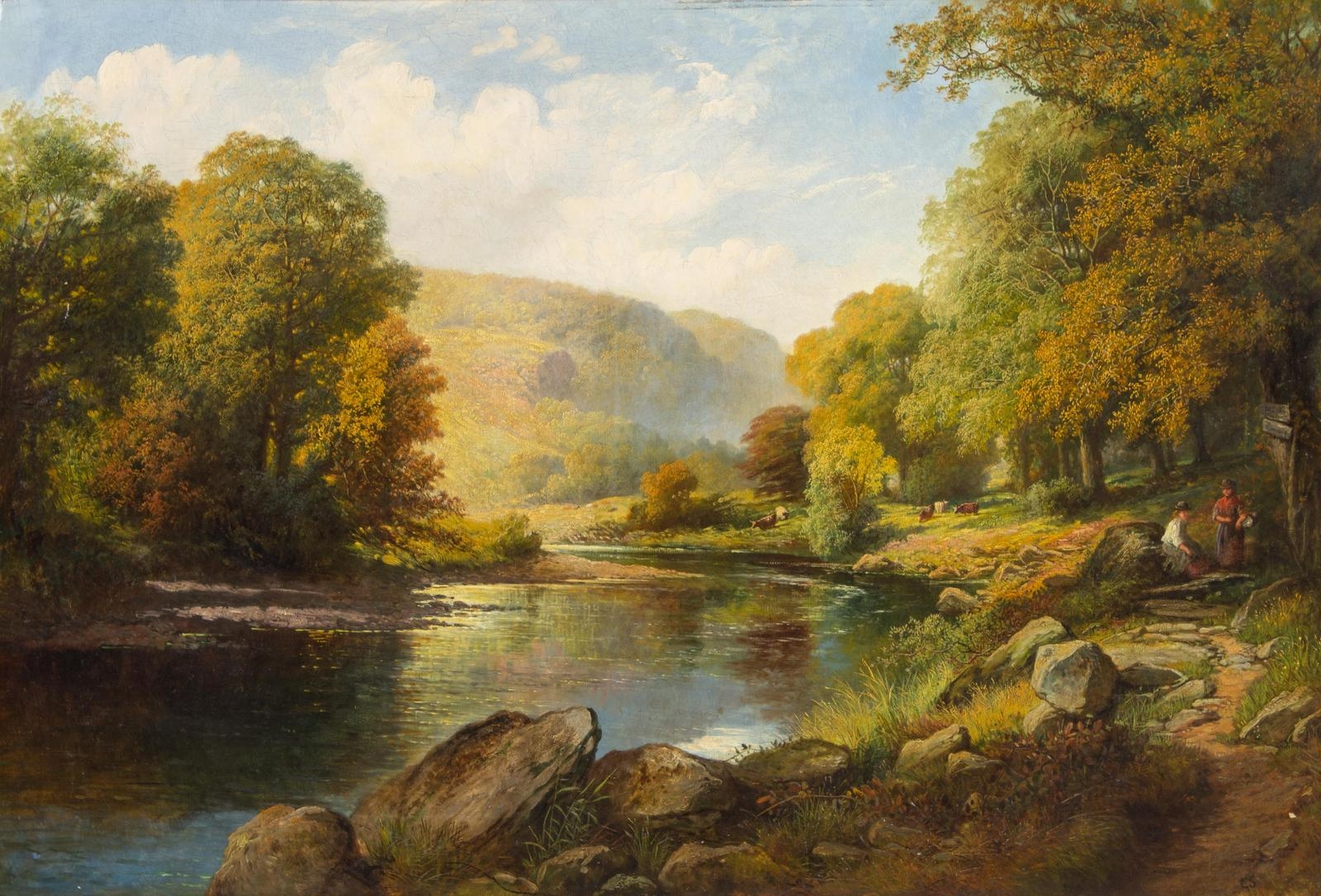 Charles Waller Shayer | A Wooded River Landscape | MutualArt