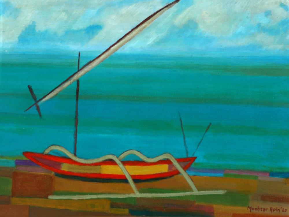 Mochtar Apin | Pada Sebuah Perahu (1985) | MutualArt