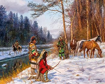 Hubert Wackermann | Assiniboin Hunting Party | MutualArt