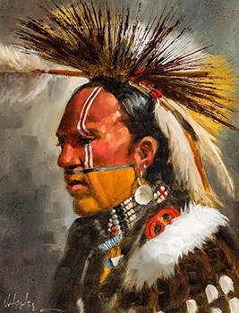 Jay Hester | Indian Portrait in Profile | MutualArt