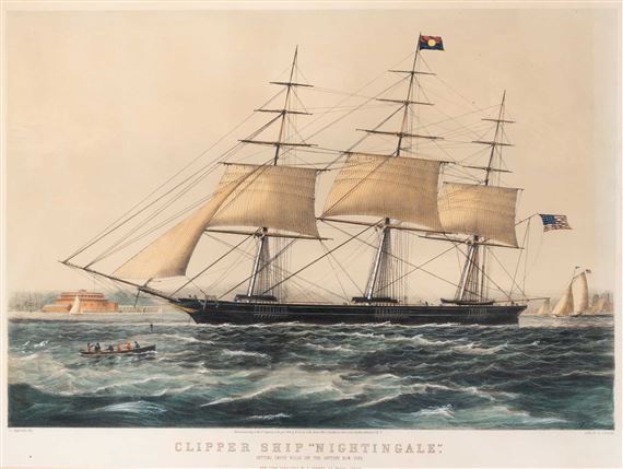 Nathaniel Currier | Clipper Ship Nightingale | MutualArt