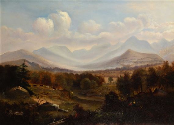 Benjamin Champney | White Mountain scene, a panoramic view (1870 ...