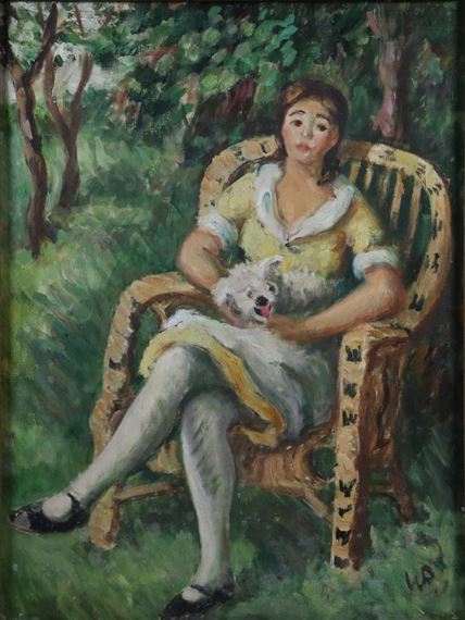 Waldo Pierce | Young Lady in Yellow Dress | MutualArt