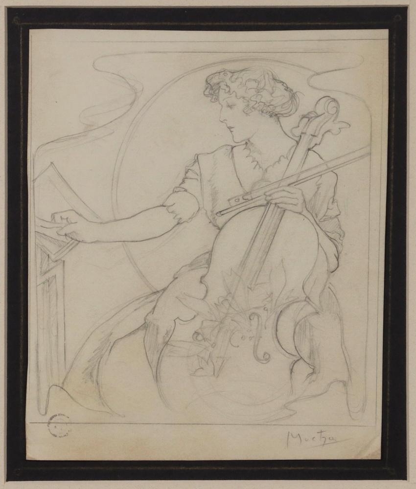 Cello Pencil Drawing