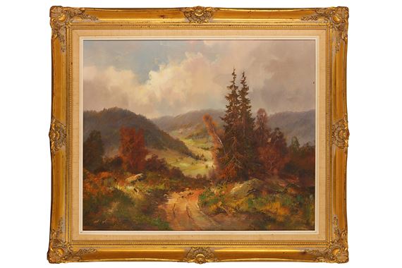 Hermann Dieste | Wooded Alpine landscape (1969) | MutualArt