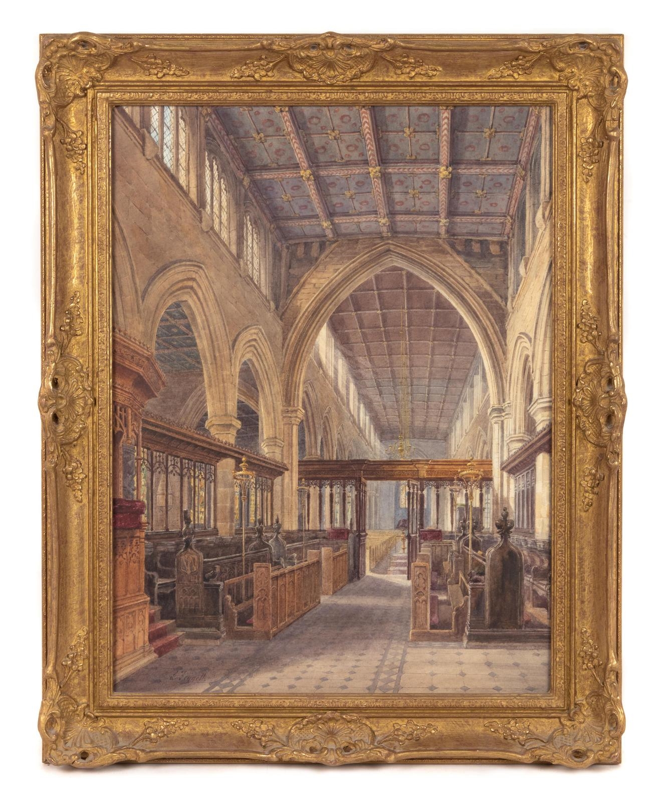 Louisa Fennell | Cathedral Interior | MutualArt