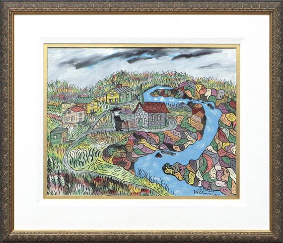 Arthur Villeneuve | LE PRÊTRE ET SON ÉGLISE (Circa 1962) | MutualArt