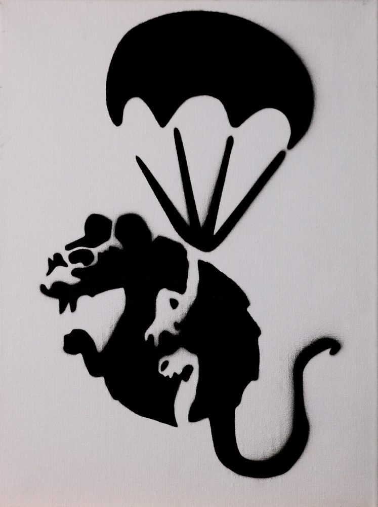 Banksy | Dismaland, Rat with Parachute | MutualArt