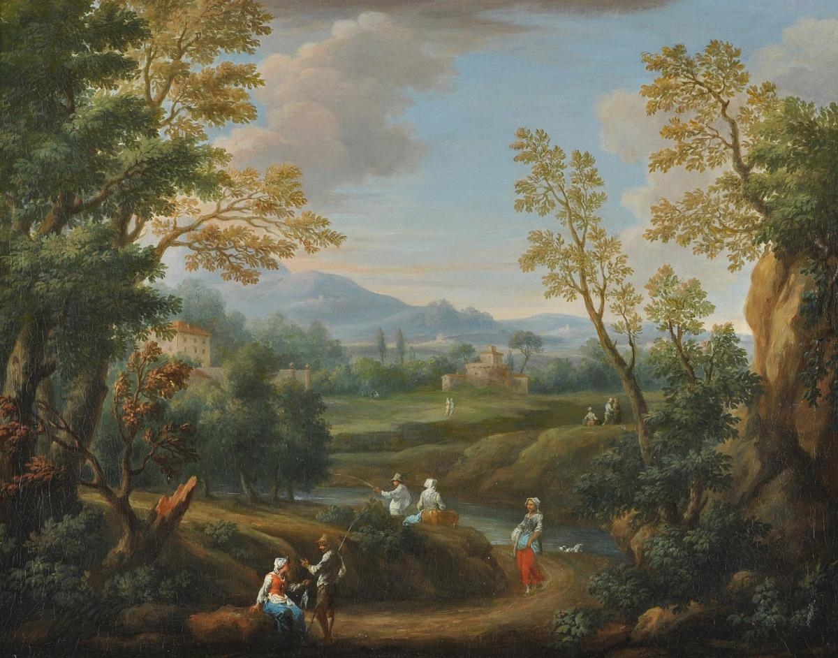 Francesco Zuccarelli | Italianate landscape with figures | MutualArt