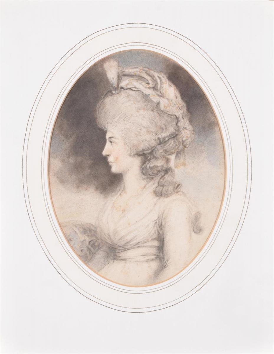 John Downman | Portrait of Miss Walker (1786) | MutualArt