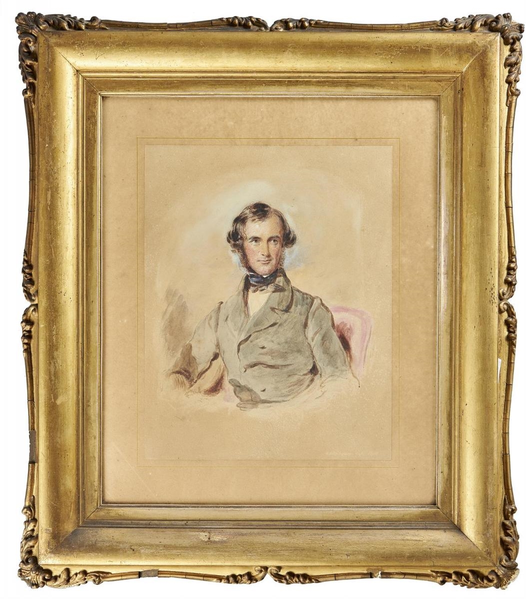 Frederick Tatham | Portraits of Colonel George Greenwood and John ...