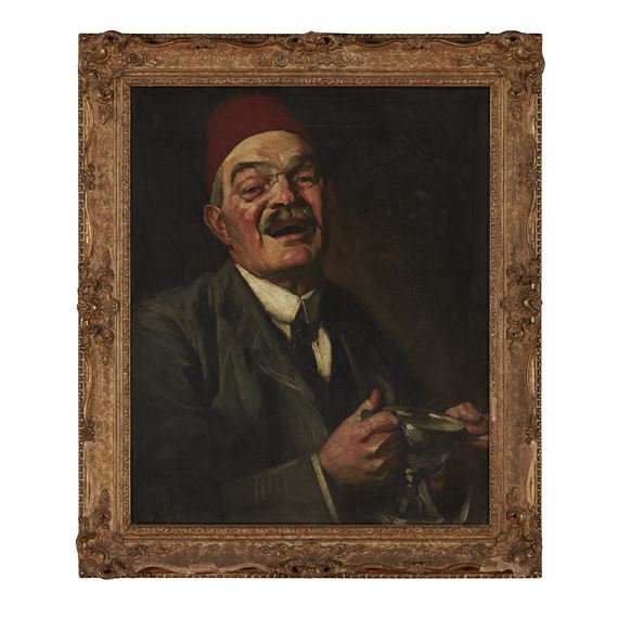 William Strang | Laughing man - Self Portrait (1911) | MutualArt