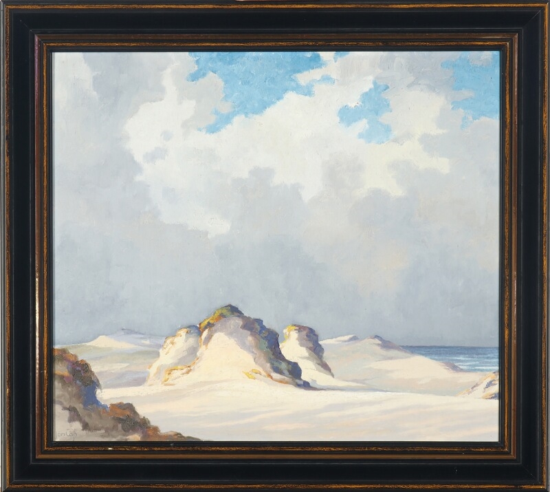 Jan Lass | Coastal scene with grey clouds | MutualArt