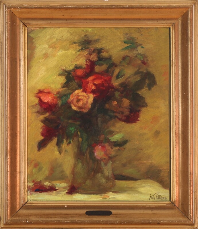 Sally Philipsen | Still life with roses in a vase | MutualArt