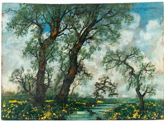 Carl Strathmann | Blooming meadow landscape (1923) | MutualArt