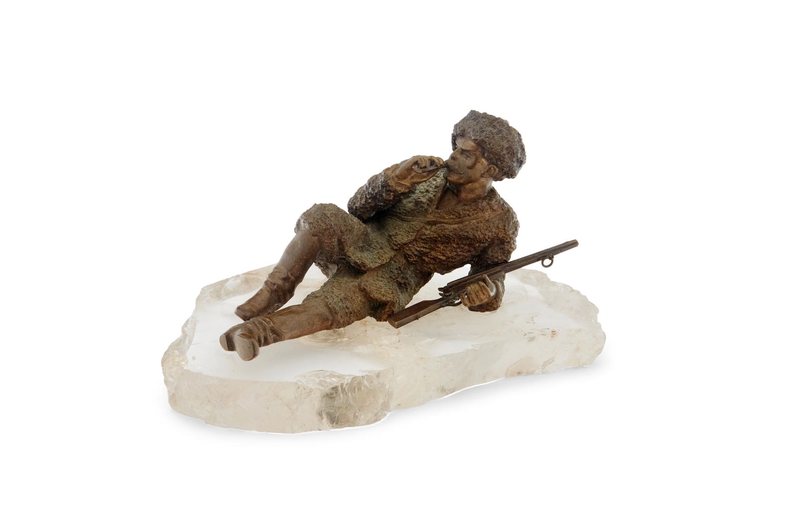 Vasily Yakovlevich Grachev | A bronze model figure of resting Cossack ...