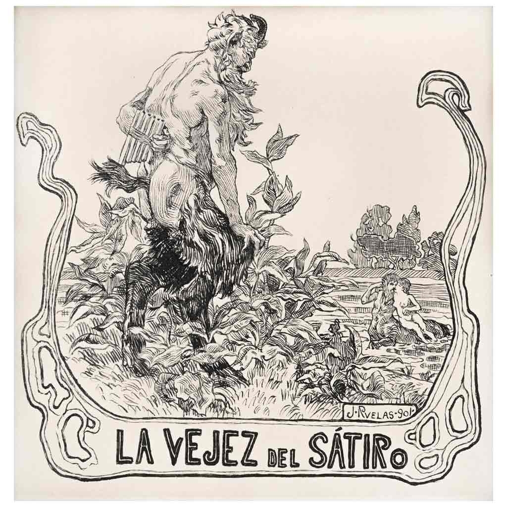 Julio Ruelas | La Vejez del Sátiro (1901) | MutualArt