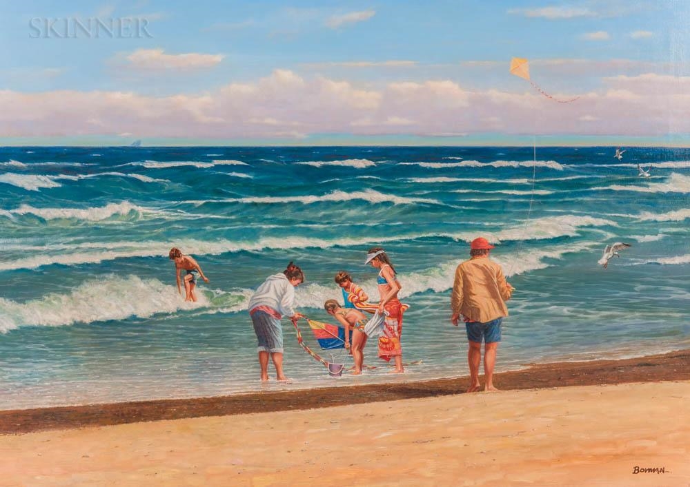 George L. Bowman | George Bowman (American, 1935-2006) Kite Flying Day ...