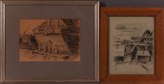 Louis Bosa | Louis Bosa (Italian/American, 1905-1981) Two Framed ...