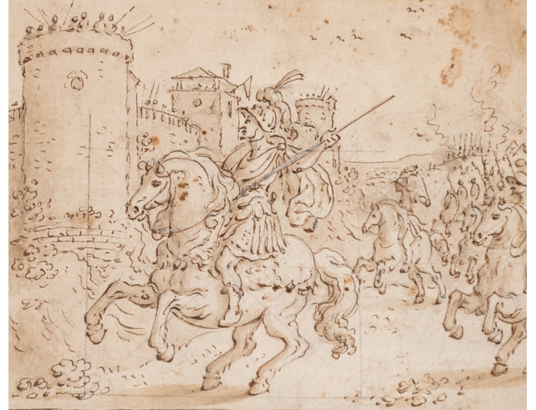 Sebastian Vrancx | Turnus and his horsemen at the walls of the Trojan ...