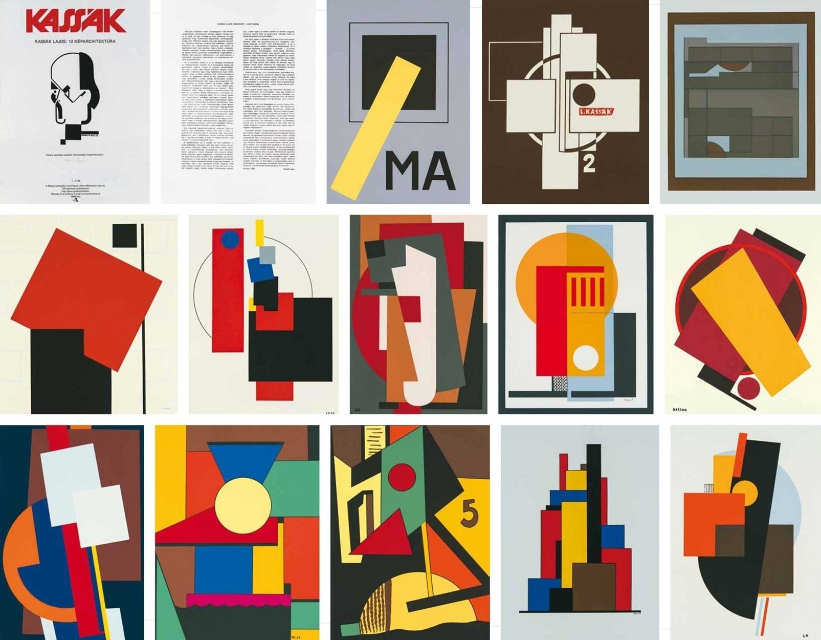 Lajos Kassák | Twelve Image Architectures of Lajos Kassák | MutualArt