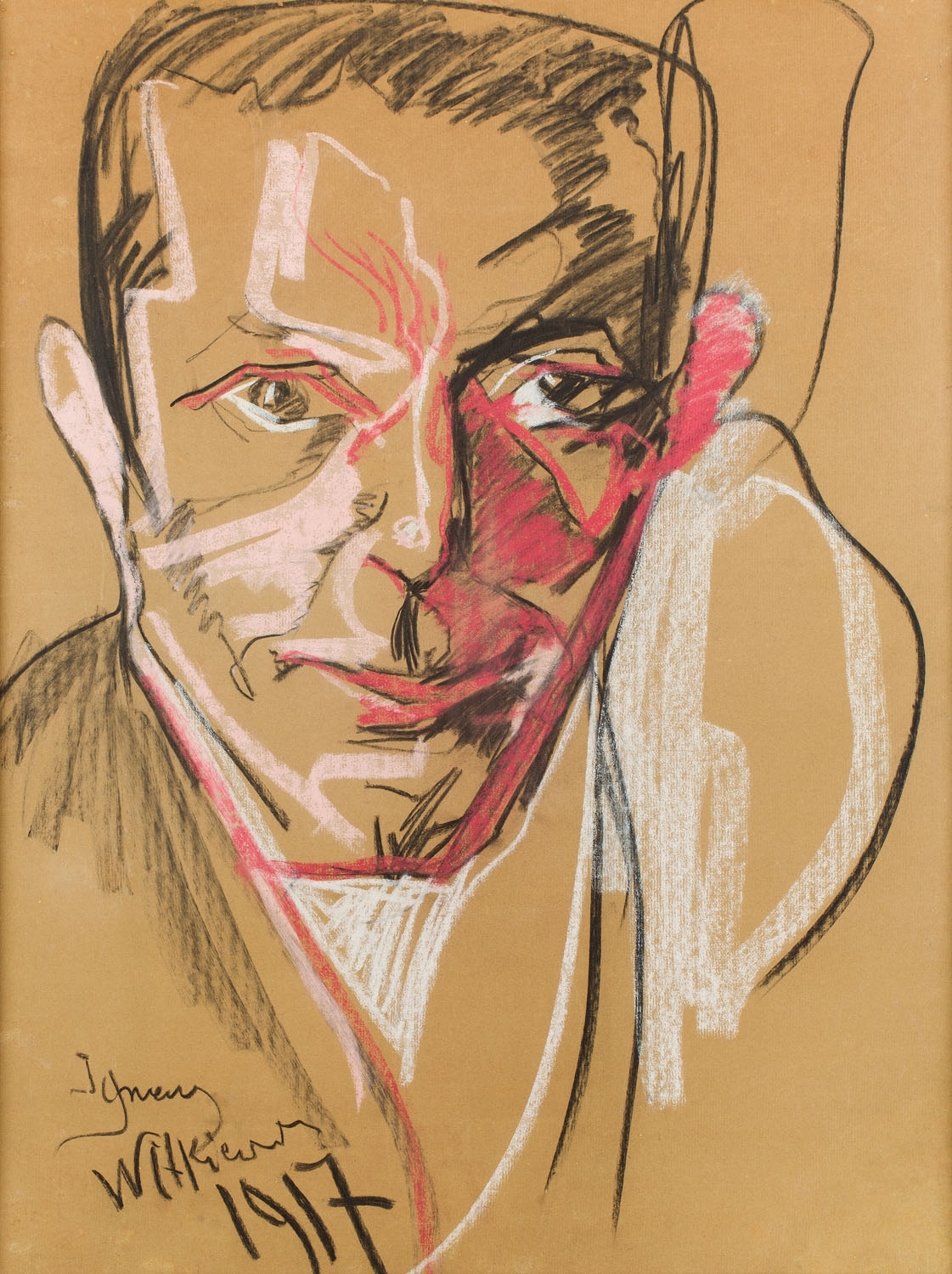 Stanislaw Ignacy Witkiewicz | Portrait of a gentleman (1917) | MutualArt