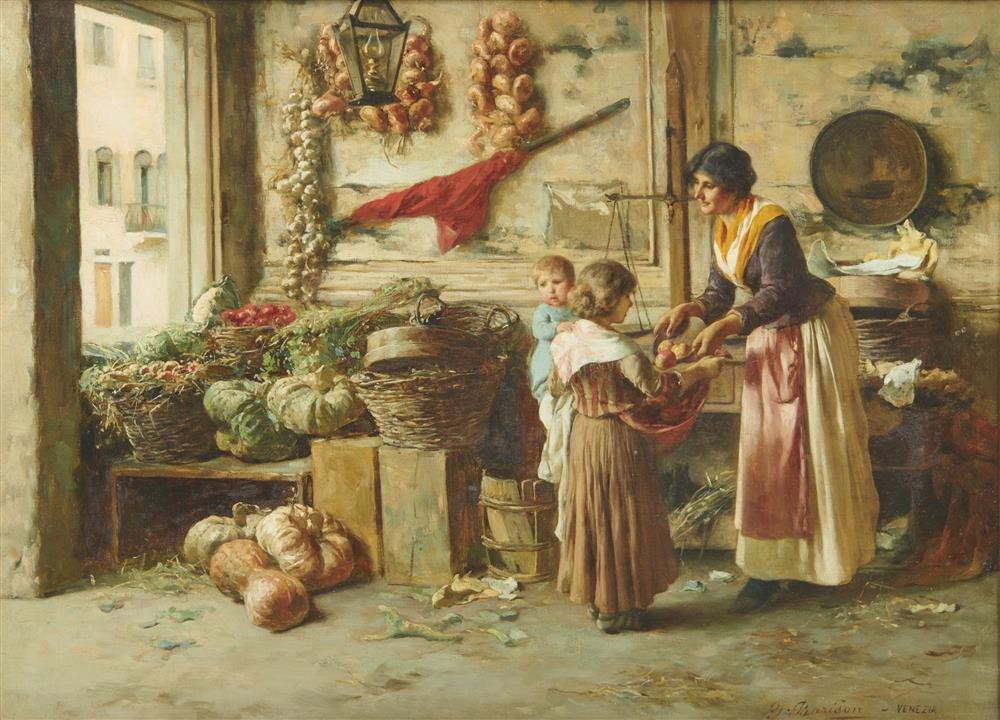 Giuseppe Barison | A Venetian Fruitseller | MutualArt