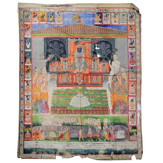 Indian School, 20th Century | A PICHHAVAI DEPICTING ANNAKUTA UTSAVA ...