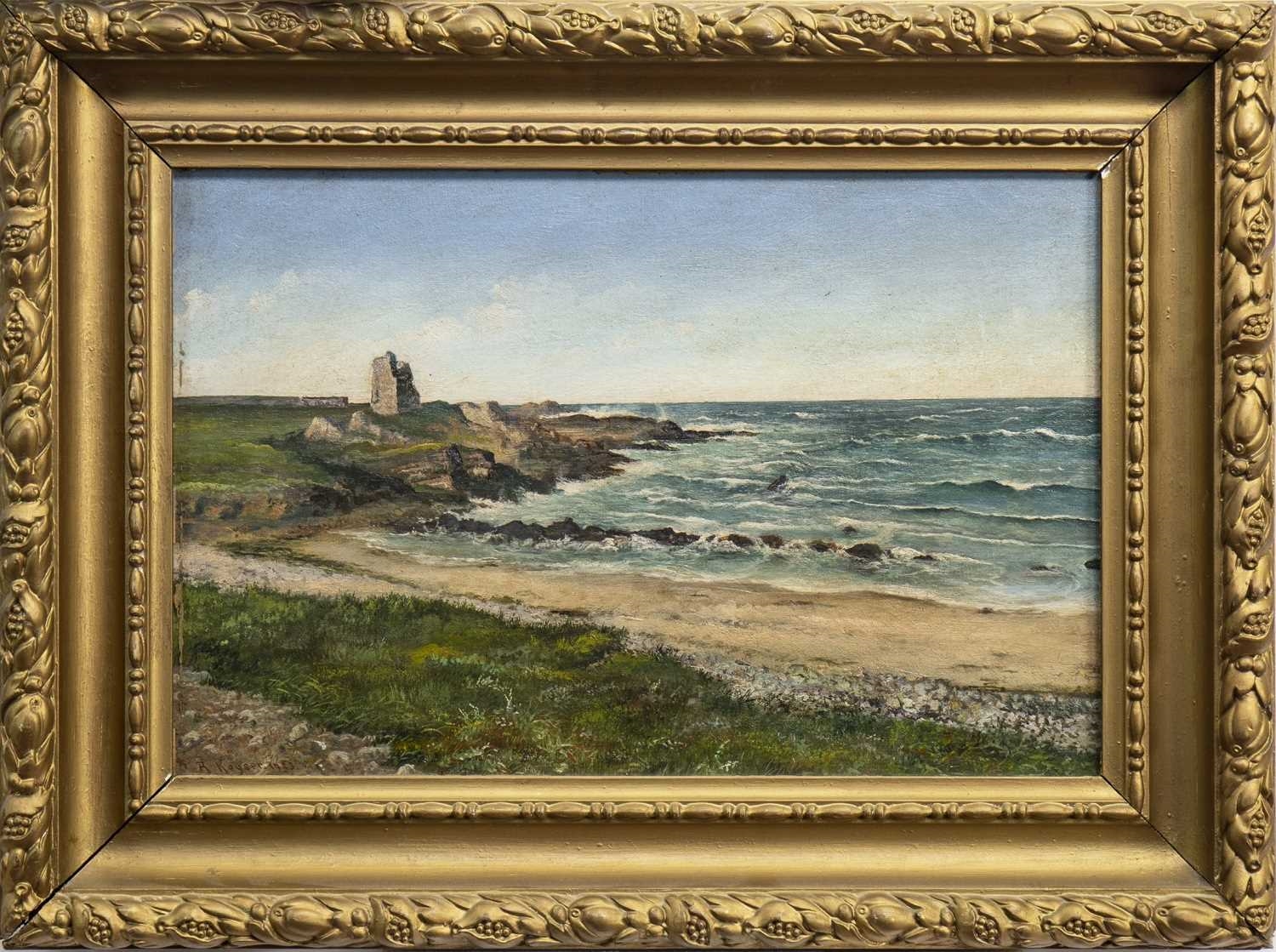 R. Keyser | COASTAL SCENE WITH CASTLE (1923) | MutualArt