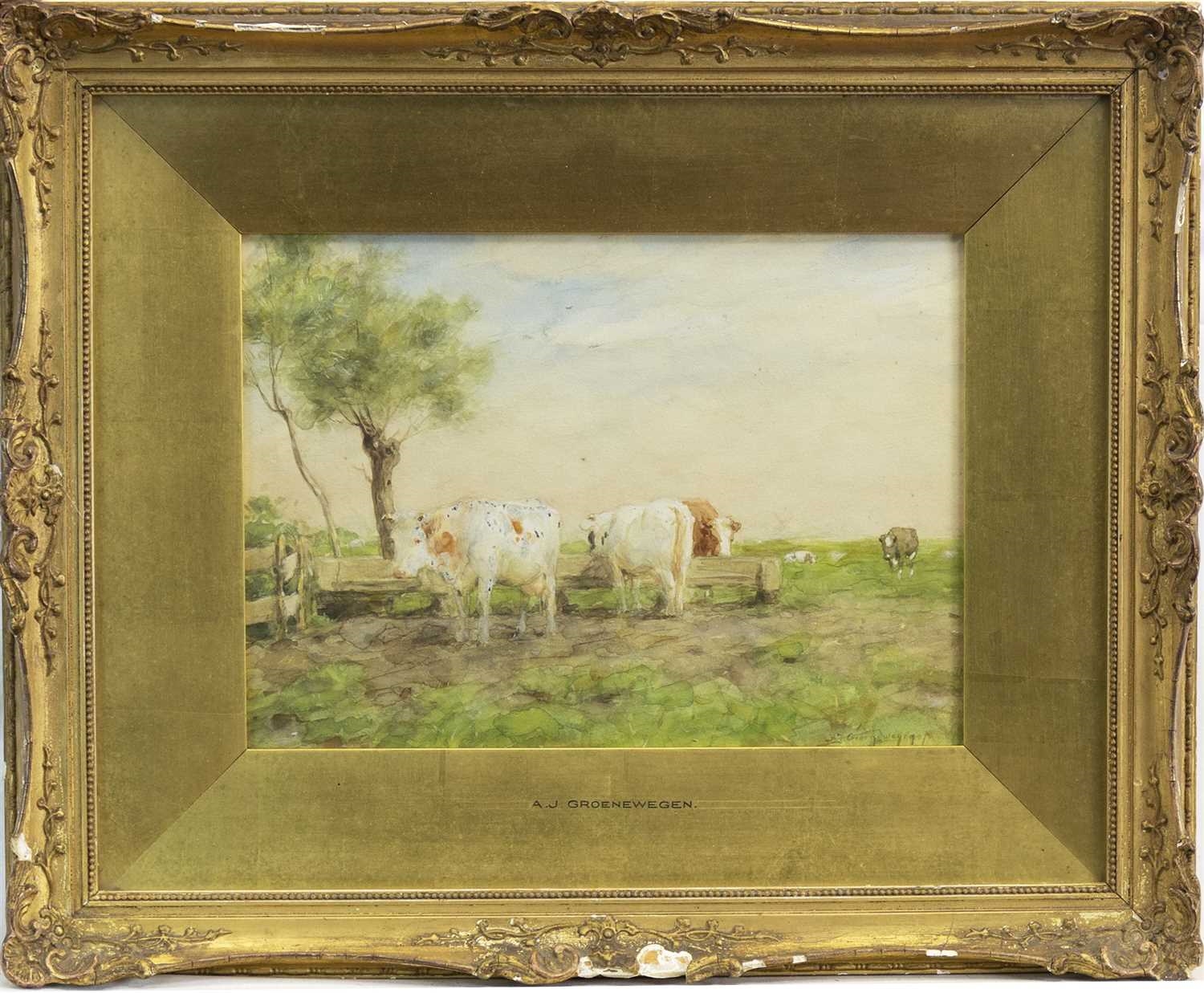 Adrianus Johannes Groenewegen | CATTLE IN A RURAL SETTING | MutualArt