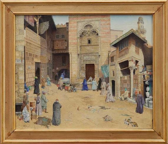 James Reeve | Street Scene Cairo (1986) | MutualArt