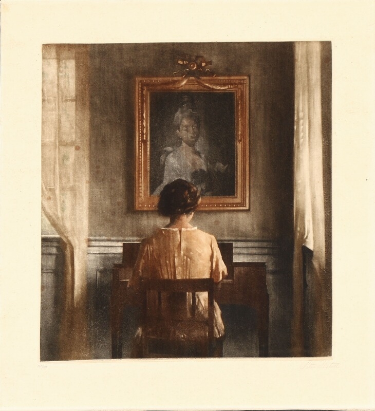 Peter Ilsted | At the Spinet (1911) | MutualArt