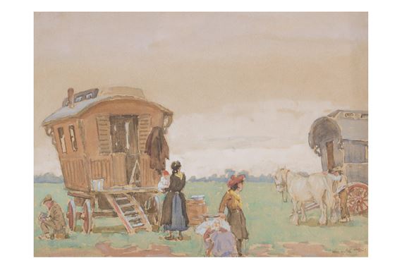 Lucy Kemp-Welch | Gypsy wagons | MutualArt