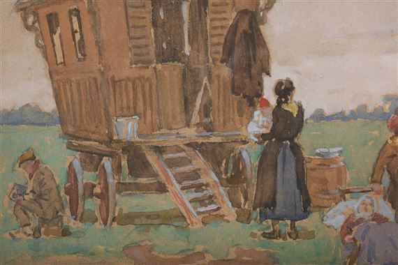 Lucy Kemp-Welch | Gypsy wagons | MutualArt