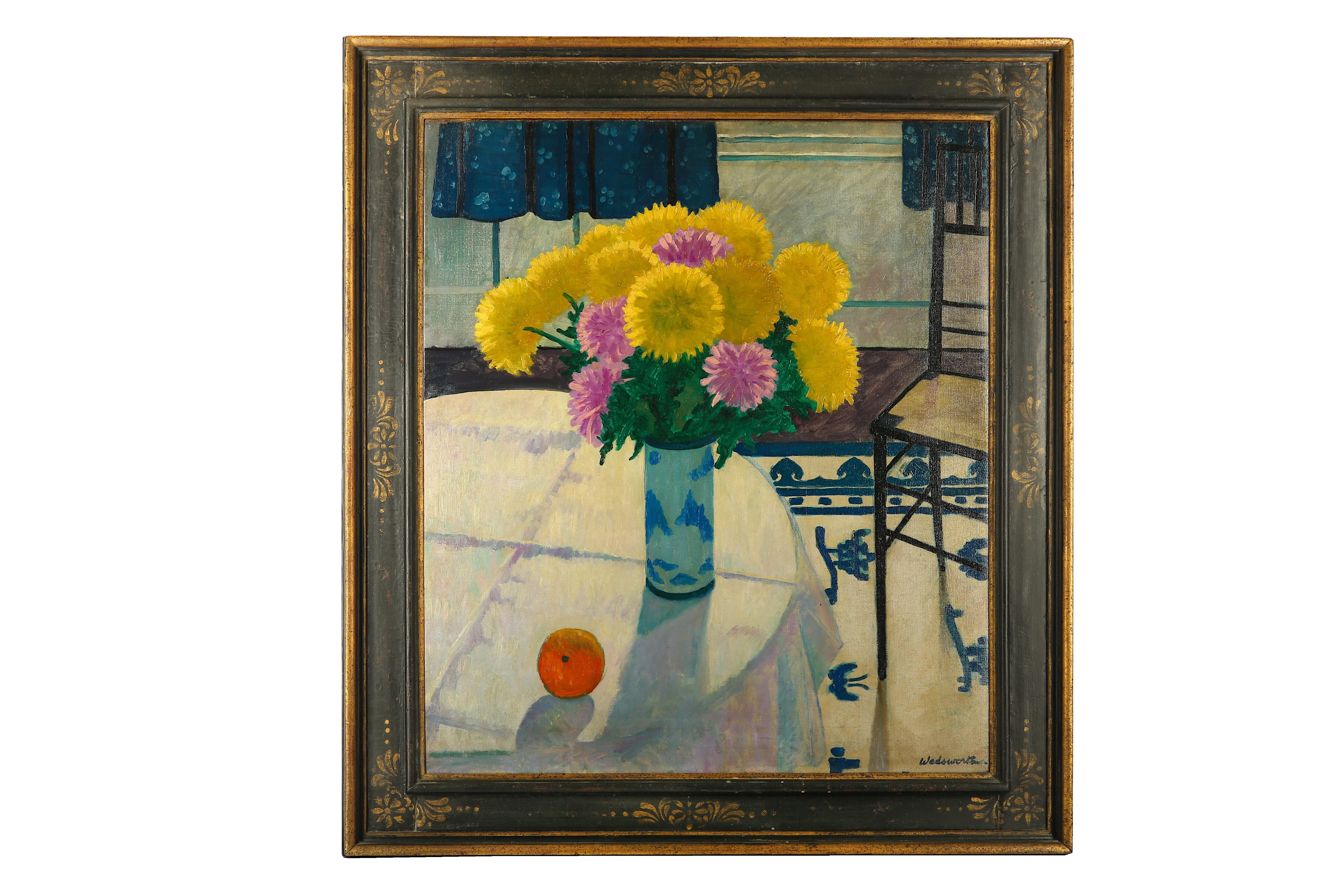 Edward Wadsworth | Still Life with Chrysanthemums in a Vase (1912 ...